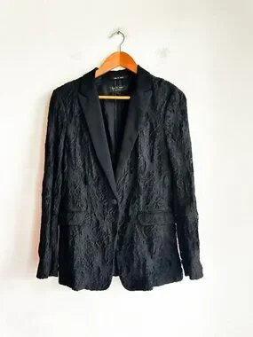 rag & bone | Jackets & Coats | Vintage Rag And Bone Black Lace Textured ...